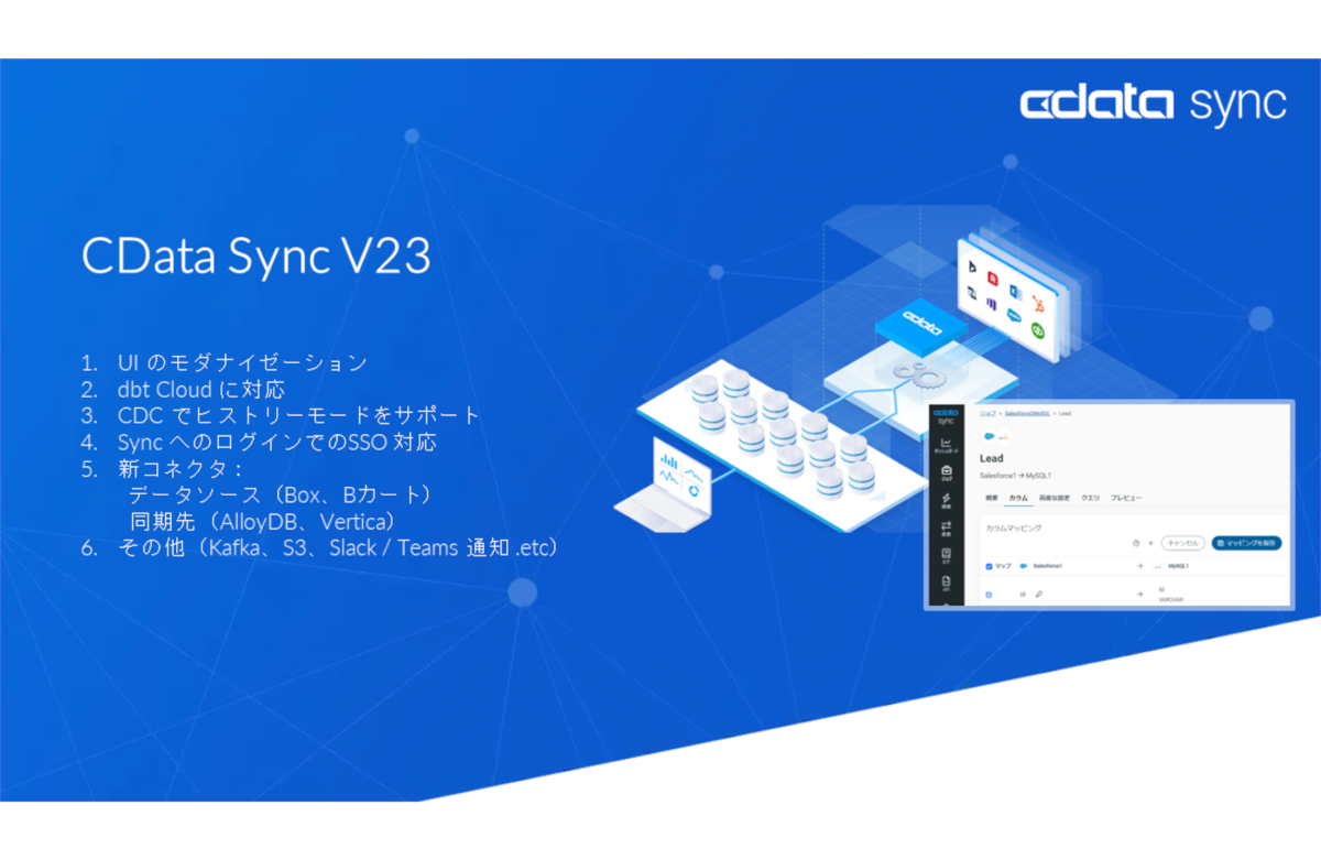 CData、データパイプラインツール「CData Sync」の新バージョンV23をリリース