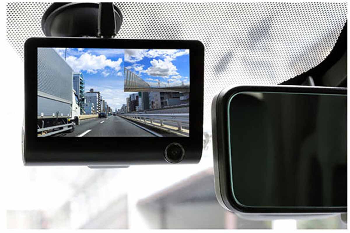 ASCII.jp：3カメラによる前方・後方・車内の同時録画！ ショックセンサーや駐車監視機能も搭載したドライブレコーダー