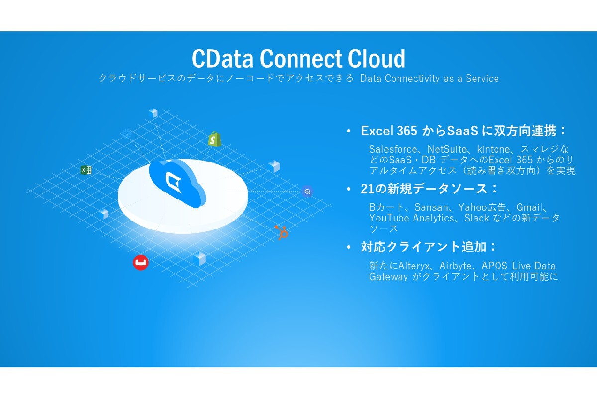 ASCII.jp：CData Connect Cloud、Excel 365から150種以上のSaaS・DBデータの双方向連携が可能に