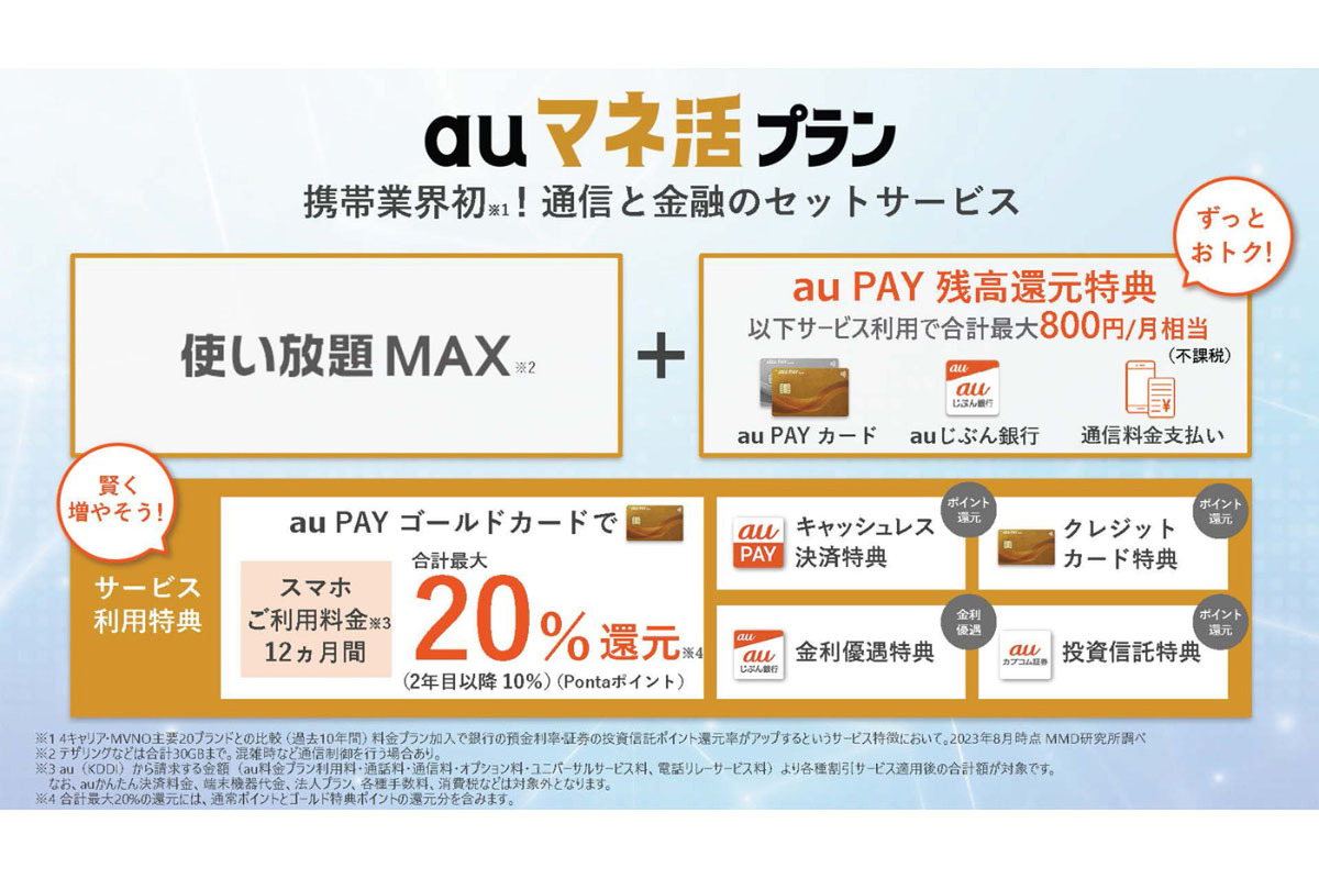 ASCII.jp：KDDI、データ使い放題と金融サービスの特典をセットにした料金プラン「auマネ活プラン」開始