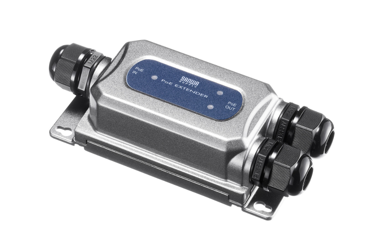 ASCII.jp：サンワサプライ、最大2台中継して最長100m延長できる産業用PoEエクステンダー