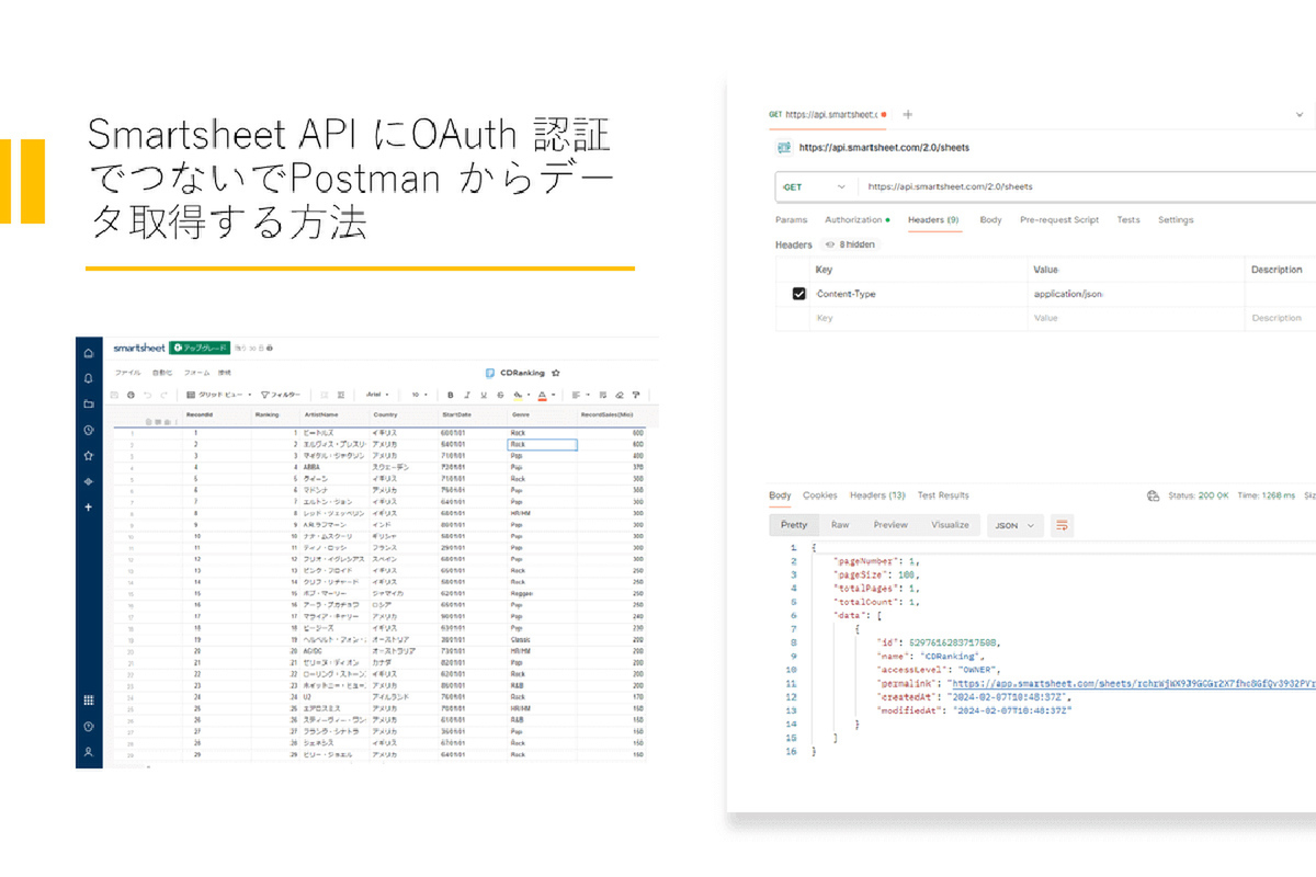 Smartsheet APIにOAuth認証でつないでPostmanからデータ取得する方法