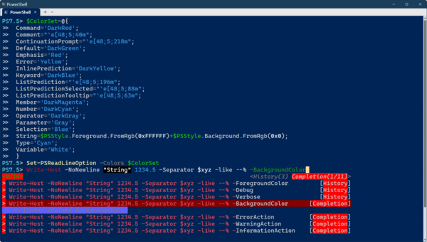 ASCII.jp：PowerShellが使う色を変更する (2/2)
