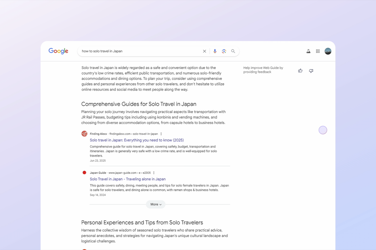 ASCII.jp：グーグル、検索結果をAIで分類する「Web Guide」公開